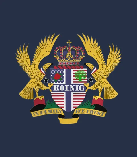 Koenig Family Crest For American People Koenig Family on Mineral Wash T ...